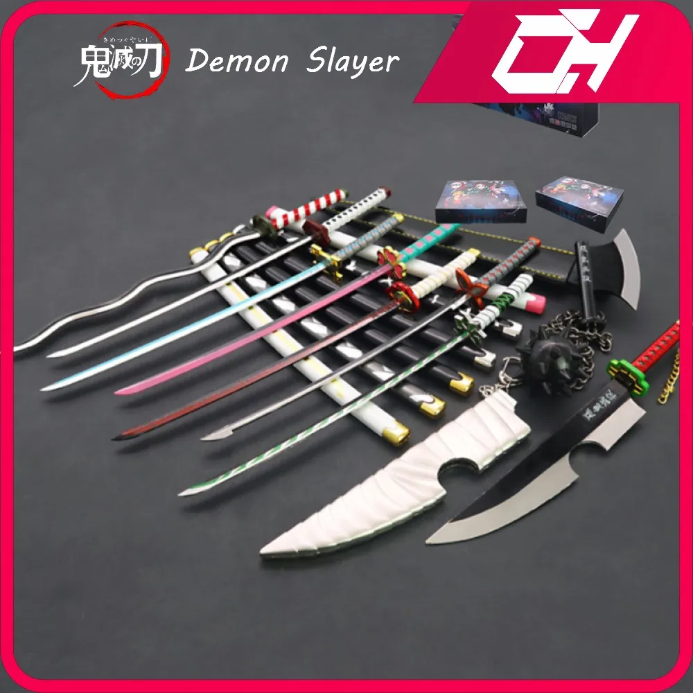 9pcs Demon Slayer Sword Agatsuma Zenitsu Nichirin Blade Katana Sword ...
