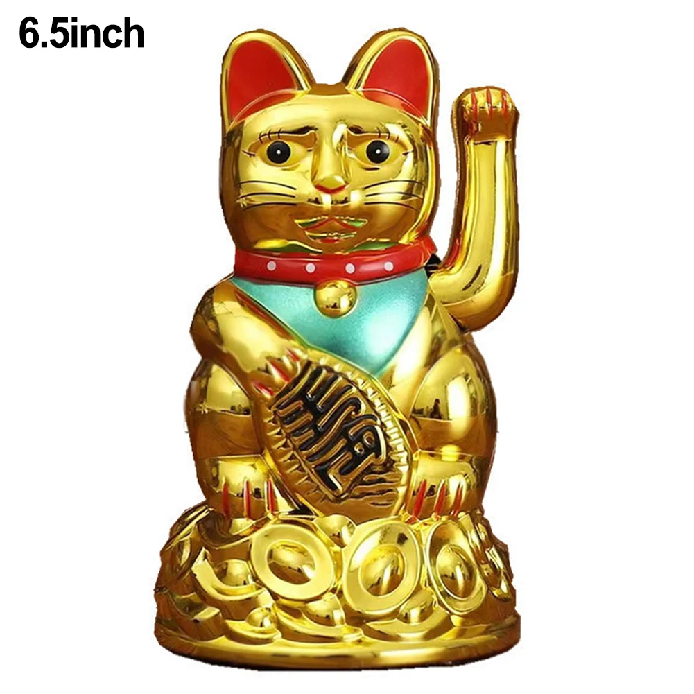 Chinese-Lucky-Wealth-Waving-Cat-Gold-Waving-Hand-Cat-Home-Decor-Welcome ...