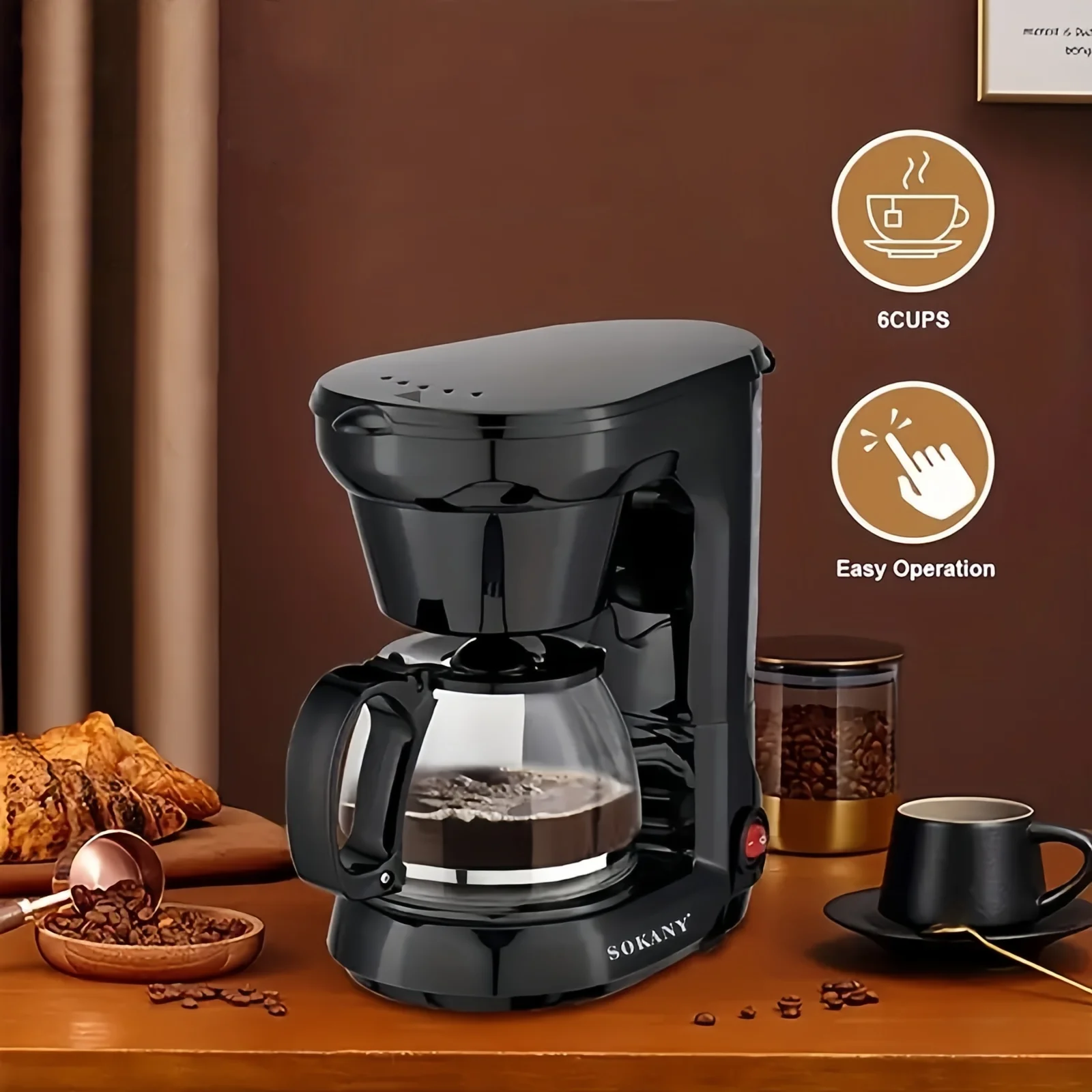 750ML-High-Capacity-Ielectric-Coffee-Maker-Automatic-Drip-Coffee ...