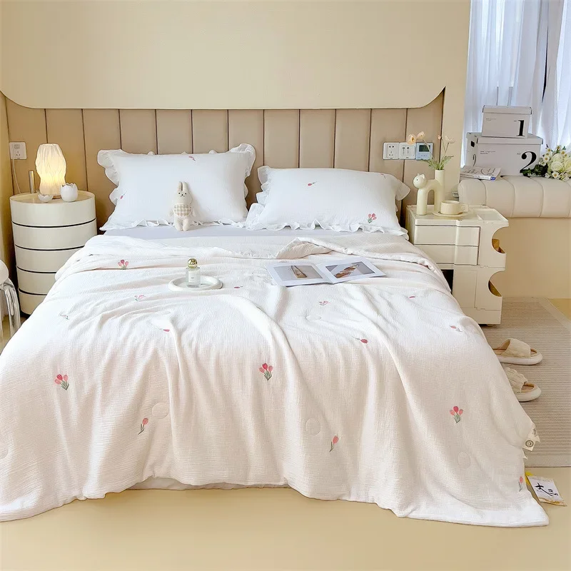 New-Class-a-Cotton-Double-Layer-Yarn-Embroidery-Soybean-Duvet-Insert ...