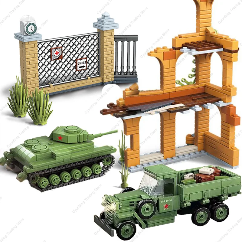 WWII-GAZ-AA-Military-Trucks-Tank-Ruin-Fighting-Vehicle-Soldier-Building ...