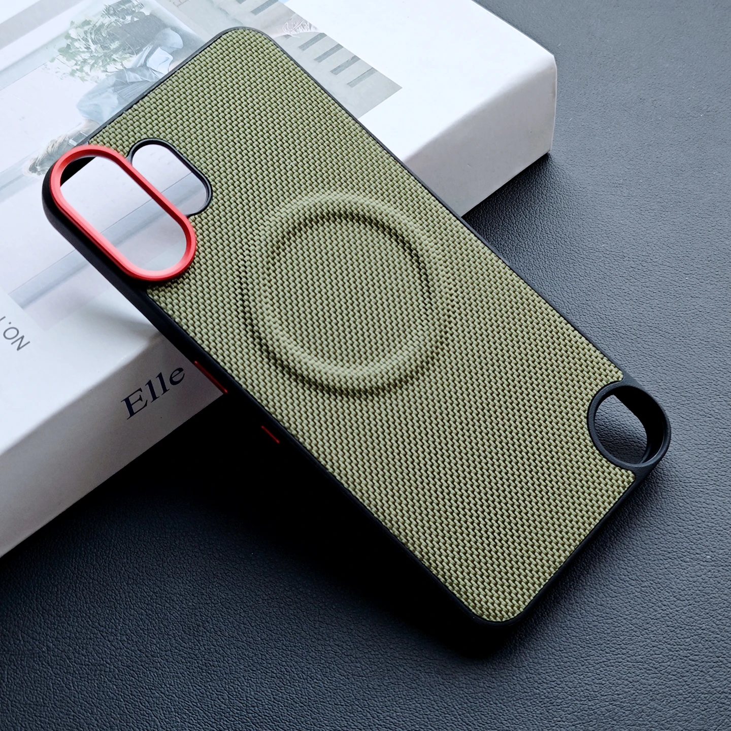 Nylon Woven Matte Leather Shockproof Bumper Case with Magnetic Features ...