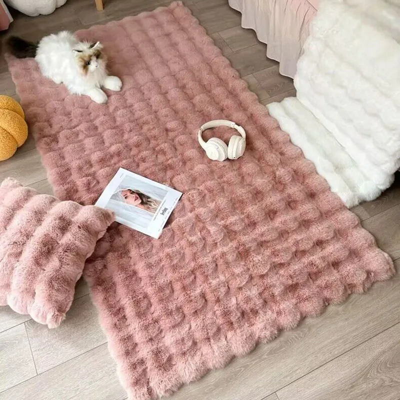 Bubble Plush Carpet For Home Decor Imitation Rabbit Hair Balcony ...
