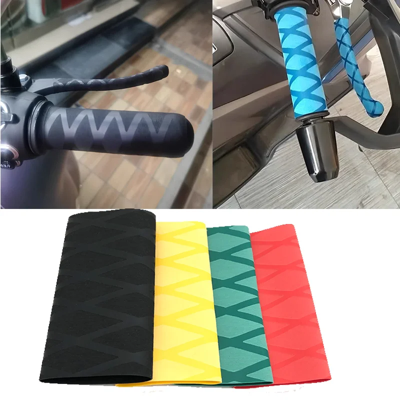 2Pcs-Motorcycle-Non-slip-Heat-Shrink-Rubber-Grip-Glove-Handlebar ...