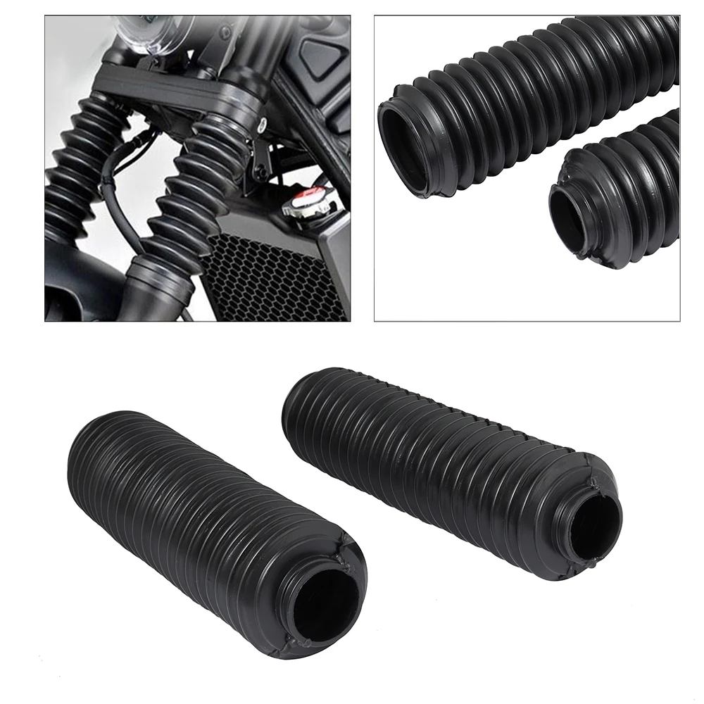 2PCS 50mm 22 Knots Motorcycle Front Fork Protective Dust Black Shock ...