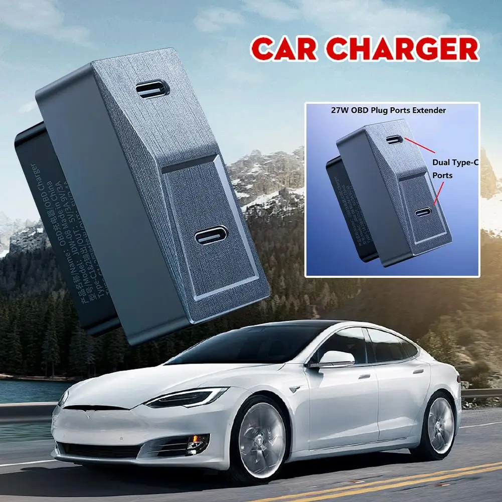 For-Tesla-Model-3-Highland-2024-Hidden-OBD-Adapter-Fast-Charging-27W ...