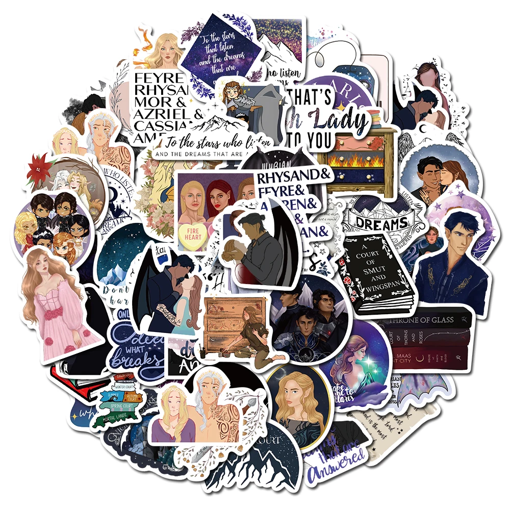 10/60pcs Acotar Merchandise Stickers Book Graphic Waterproof Sticker ...