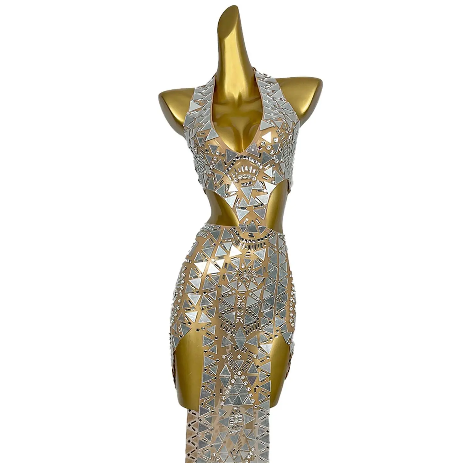 Shining-Silver-Mirrors-Stone-Dress-Female-Bright-Prom-Gowns-Costume-One ...