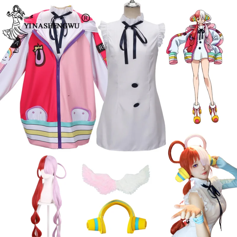 Anime-ONE-PIECE-Uta-Cosplay-Costume-Film-Red-Uta-Wig-Headphone-Jacket ...
