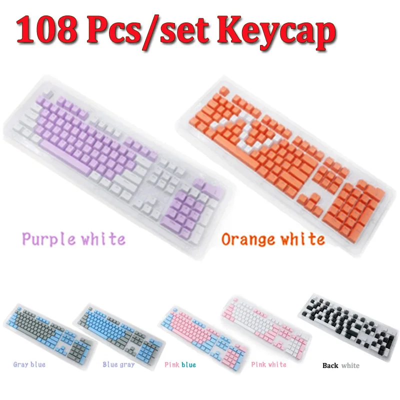 108Pcs-Set-Keycap-Personalized-DIY-Backlit-Key-Caps-ABS-Dual-Shot ...