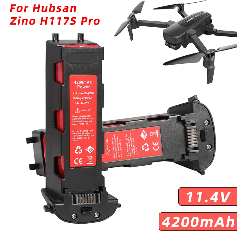 11-4V-4200mAh-Battery-for-Hubsan-H117S-Zino-Pro-RC-Quadcopter-Spare ...