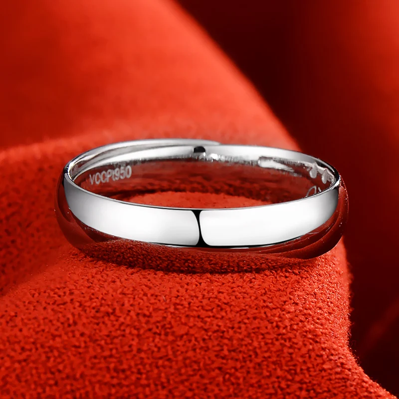 Pure-Platinum-950-Ring-For-Women-Imitation-Diamond-Facet-Polish-Surface ...