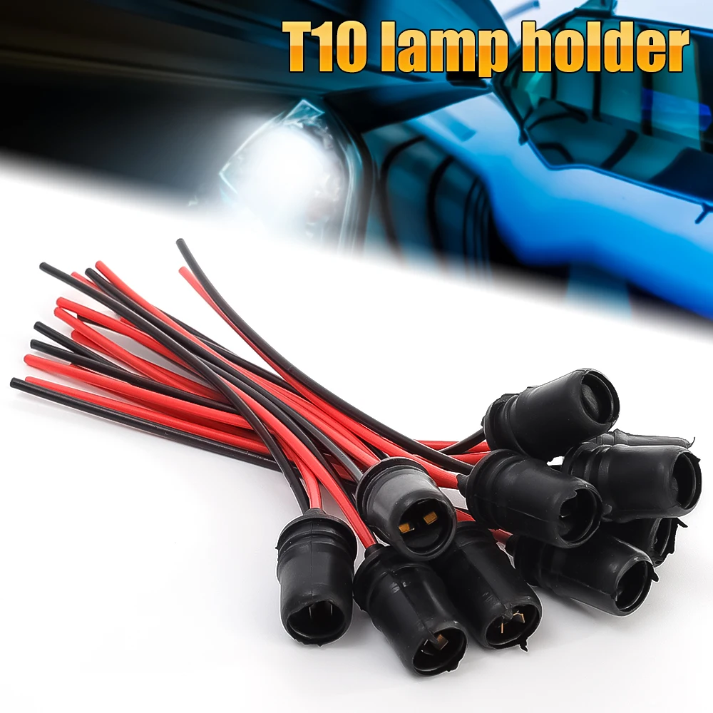 1 20pcs T10 Socket lamps holder Car Motorcycle Bulb Socket Lamp Holder Wiring Connector For LED Light Car Motorcycle Accessories AliExpress