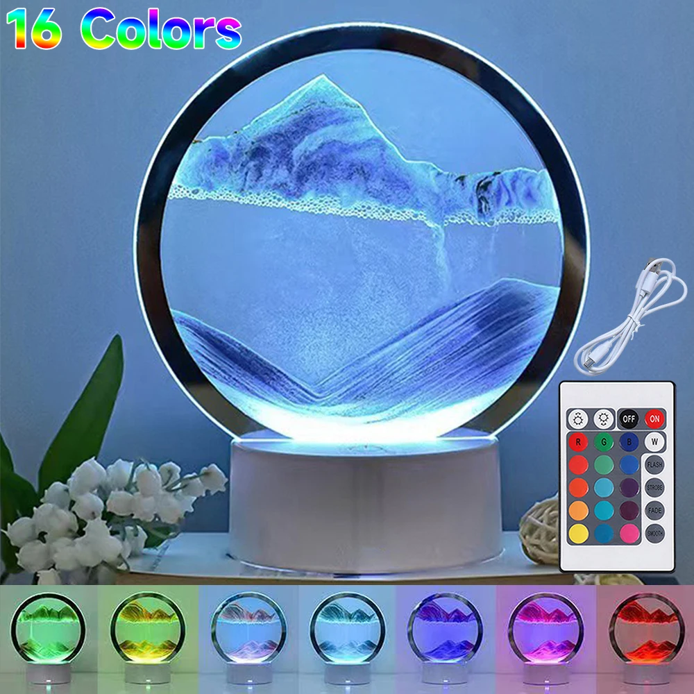 LED-RGB-Sandscape-Lamp-3D-Moving-Sand-Art-Frame-Night-Light-Home-Decor ...