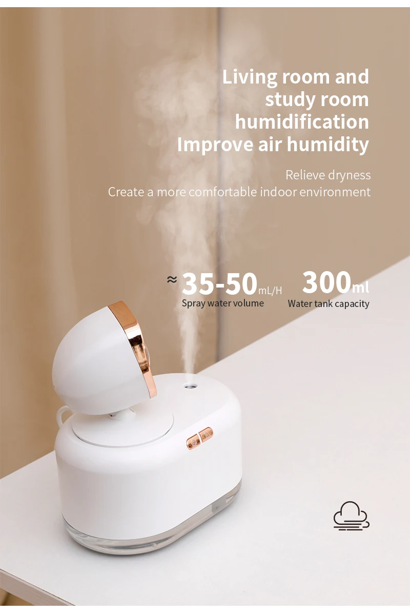 D281-Humidifiers-Diffusers-400ML-Ultrasonic-Air-Humidifier-Rechargeable ...