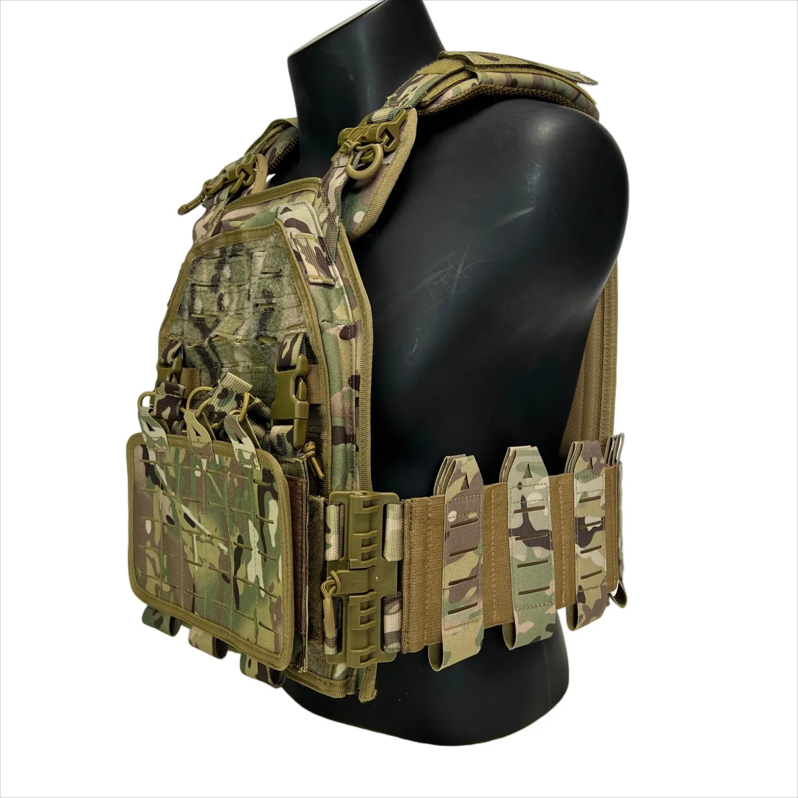 Outdoor Tactical Multifunctional Quick-Release Laser-Cut Vest MOLLE ...