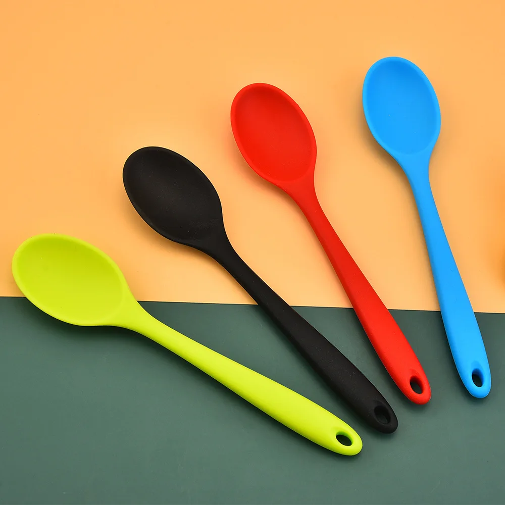 4-8-Pieces-Silicone-Spoon-Silicone-Soup-Spoons-Suitable-for-Non-stick ...