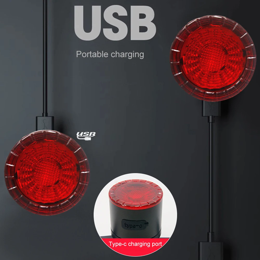 LED Bicycle Smart Brake Sensor Rear Light USB Charging Road Bike Brake ...