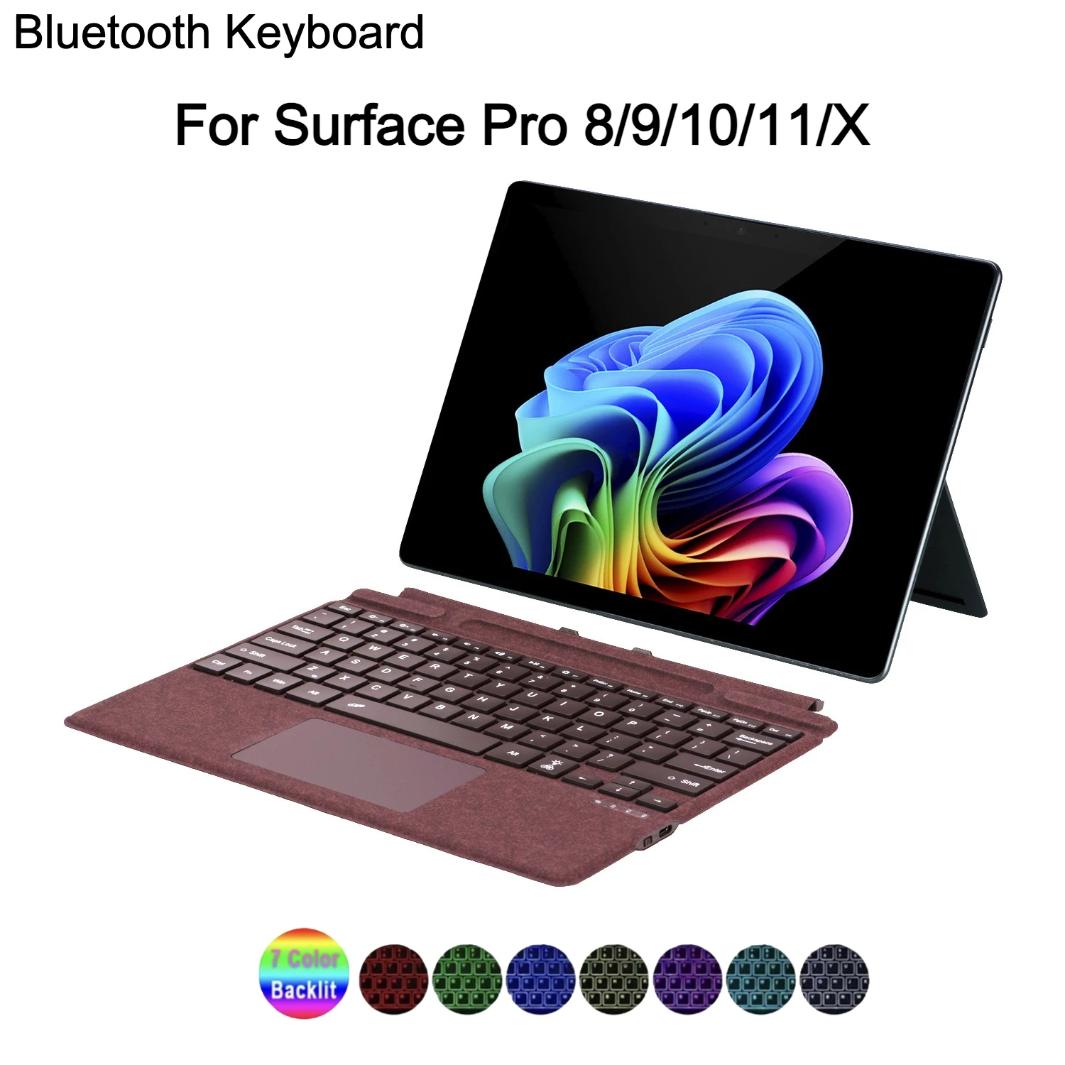 Detachable Backlight Ultra-Slim Type Cover Keyboard for Surface Pro 11 ...