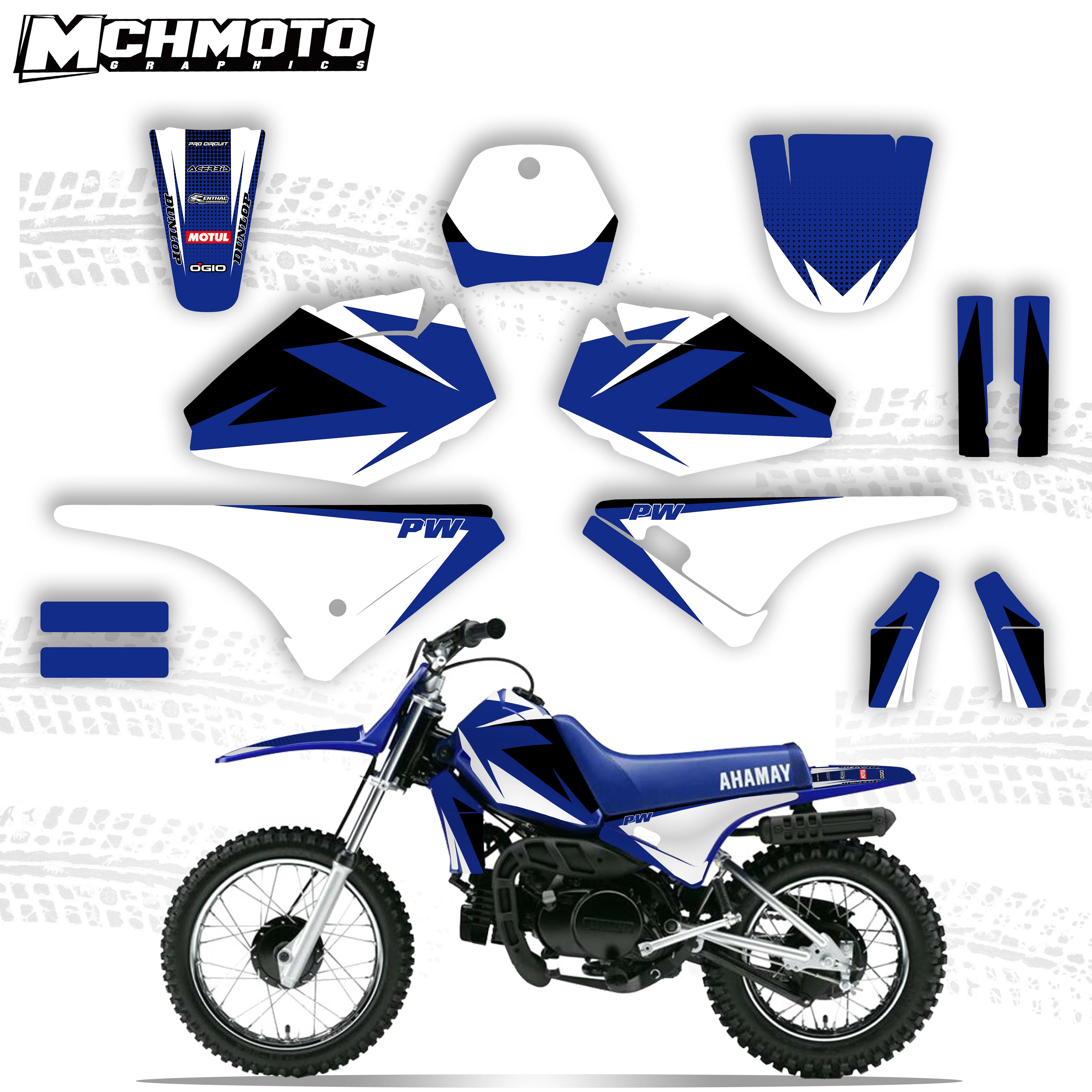 Mchmfg motocicleta novo estilo equipe gráficos & fundos decalque ...
