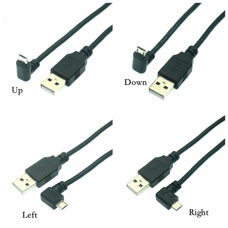 Up-Down-Left-Right-Angled-90-Degree-USB-Micro-USB-Male-To-USB-Male-Data ...
