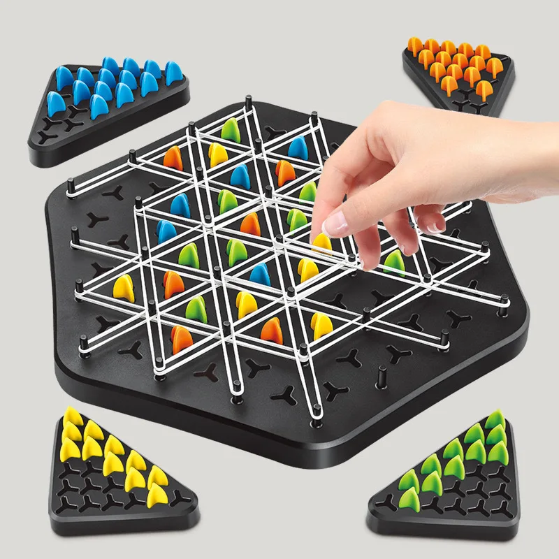 New-Geometry-Chain-Chess-Puzzle-Triangle-Chess-Desktop-Game-Rubber-Band ...