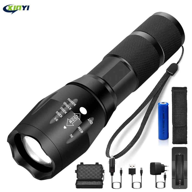 Flashlight 18650 Batteries | Flashlight Bicycle 18650 | Led Flashlight ...