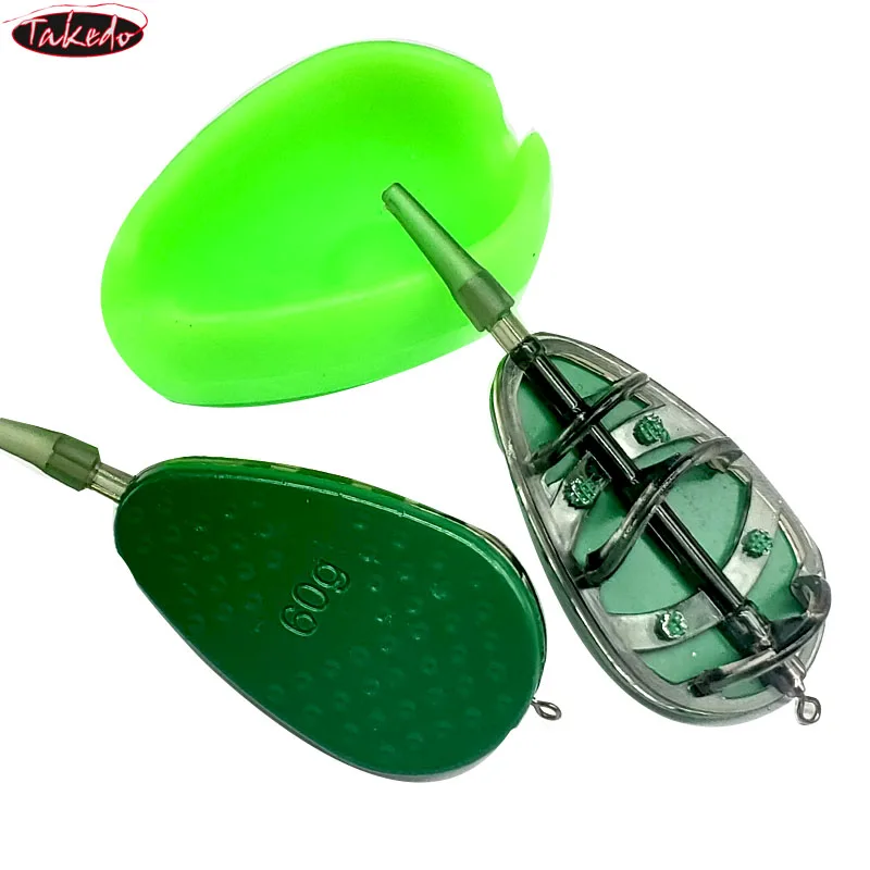 TAKEDO-20G-30G-40G-50G-60G-Flat-Feeder-Method-Feeder-Set-Carp-Fishing ...