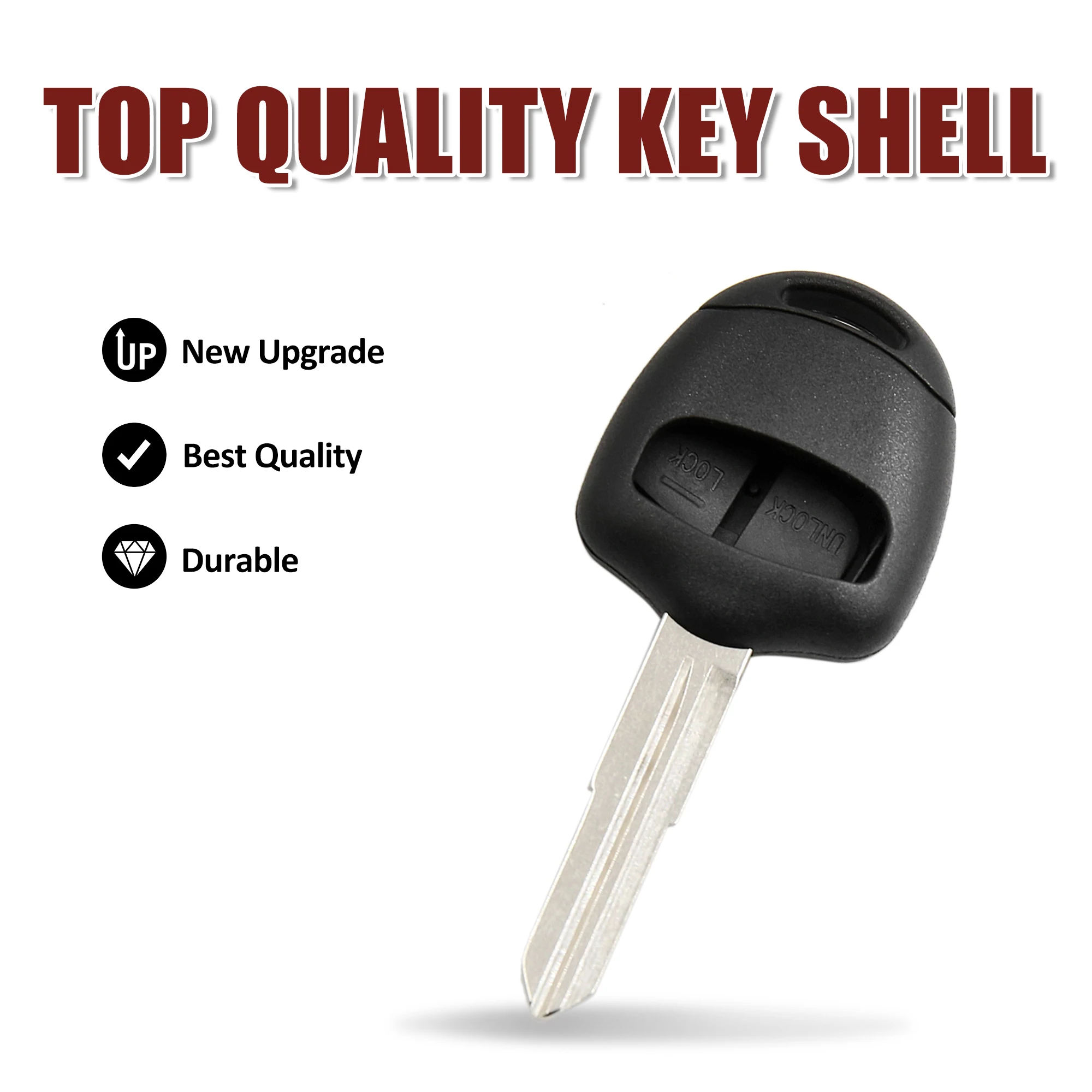 X Autohaux 2 Buttons Uncut Key Remote Shell Replacement For Mitsubishi ...