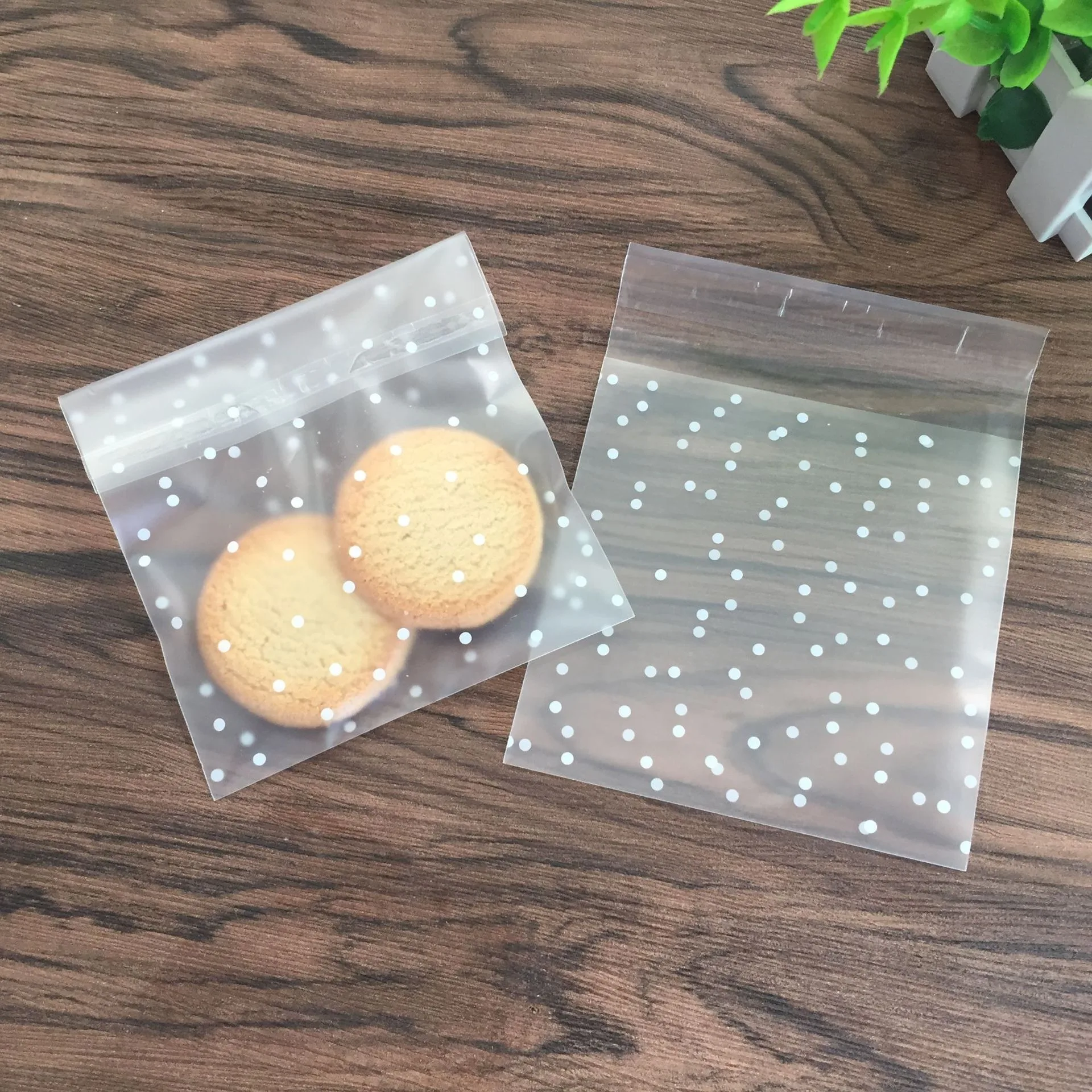 100-Pcs-Cookie-Bags-Translucent-Cellophane-Frosted-White-Diy-Self ...