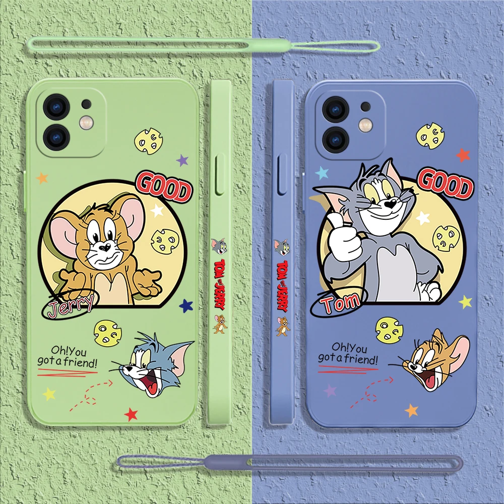 Cartoon-cat-Tom-and-Jerry-Phone-Case-For-Xiaomi-Redmi-Note-12-11-11T-10 ...