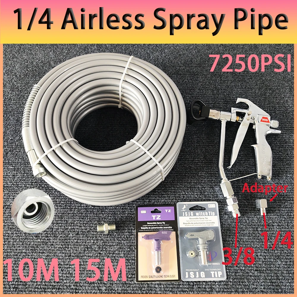 Putty-Airless-Paint-Spray-Hose-Kit-Spray-Gun-1-4-BSP-High-Pressure ...
