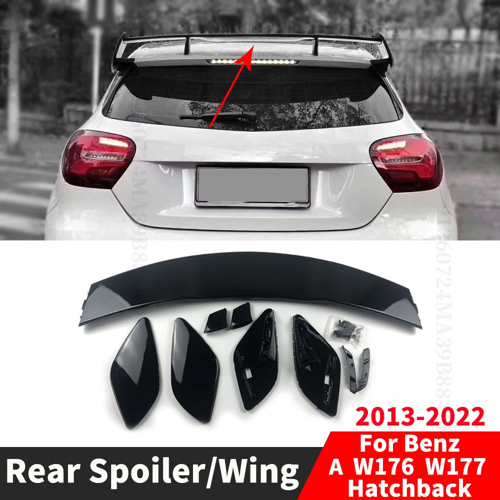 Body Kit Roof Rear Spoiler Wing GT For Mercedes W176 W177 Benz A Class ...