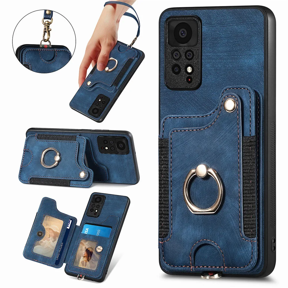 Wallet-Multi-Card-Slot-Ring-Holder-Flip-Leather-Case-for-Xiaomi-Redmi ...