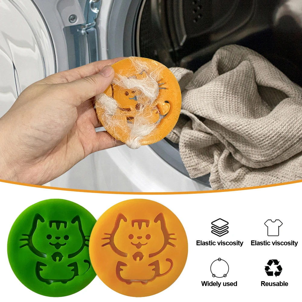 Pet Hair Catcher Cute Hollow Cat Pattern Reusable Pet Hair Remover ...