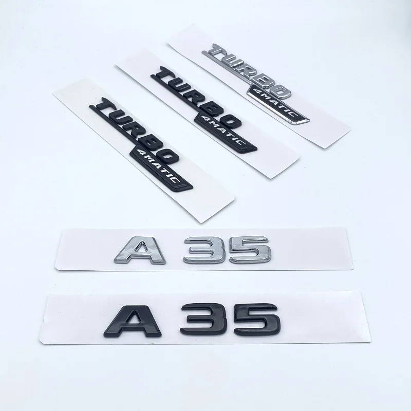 2017-Silver-Black-Letters-A35-Turbo-4matic-Emblem-for-Mercedes-Benz-AMG ...