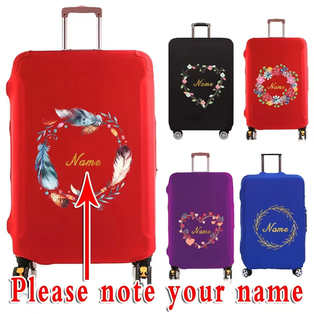 Custom Name Luggage Cover Accessory Personalized Thicker Elastic ...