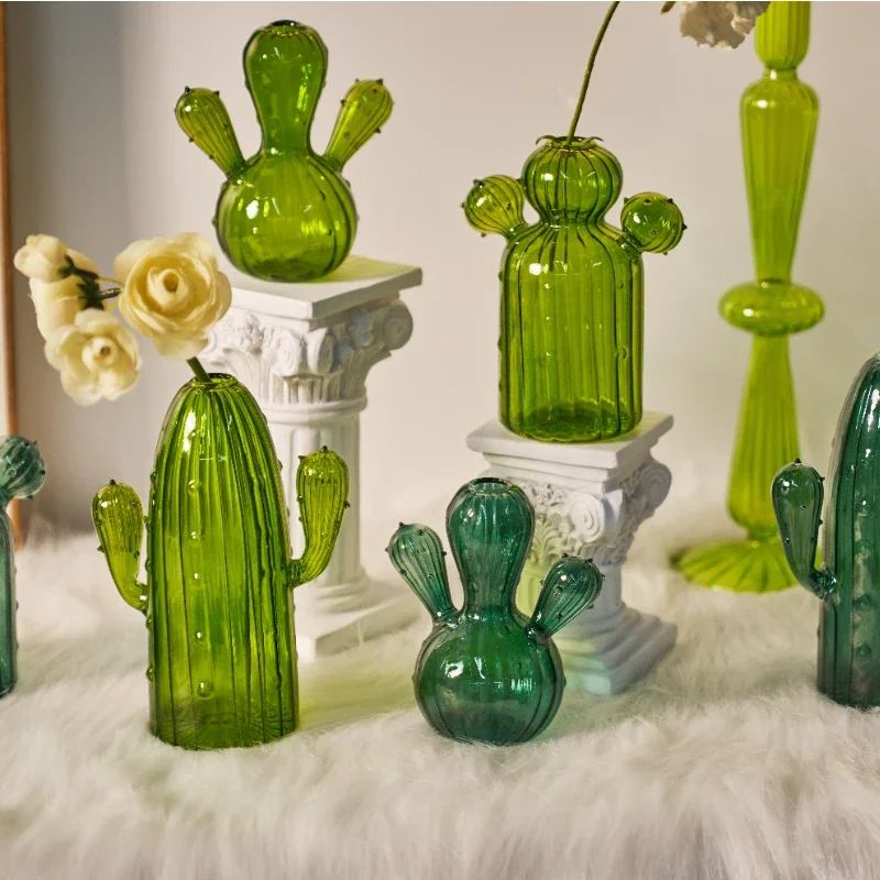 Cactus Glass Vase Hydroponic Plant Living Room Decoration Aromatherapy ...