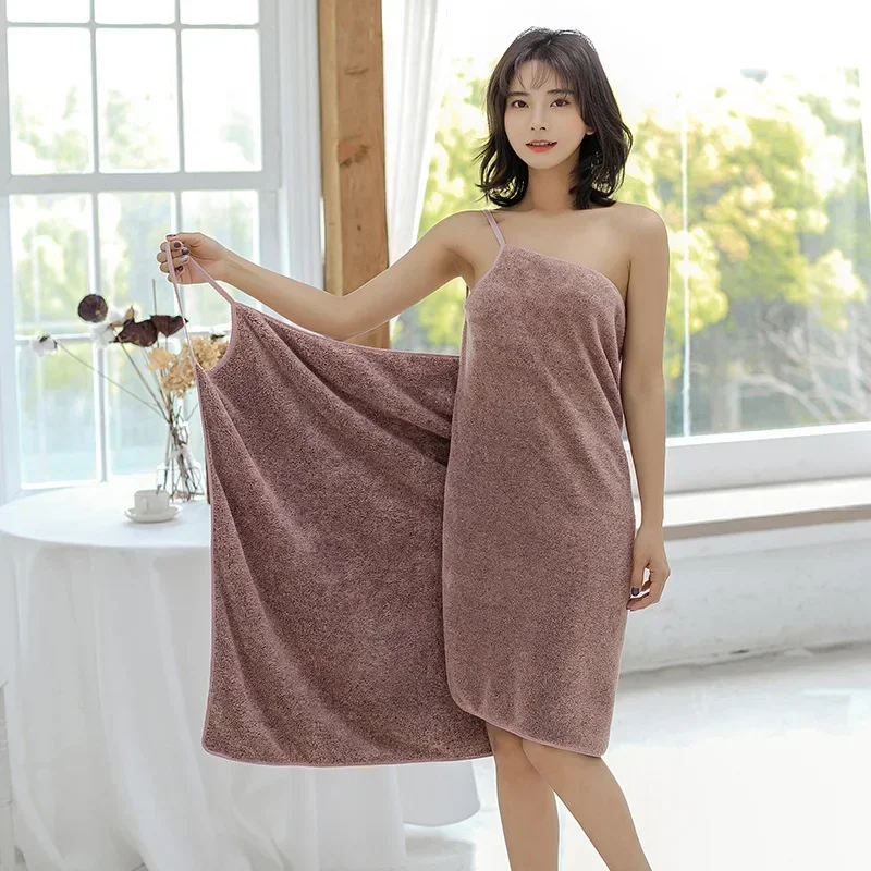 Wearable-Microfiber-Bathrobe-Woman-Shower-Female-Soft-Bath-Towel-for ...