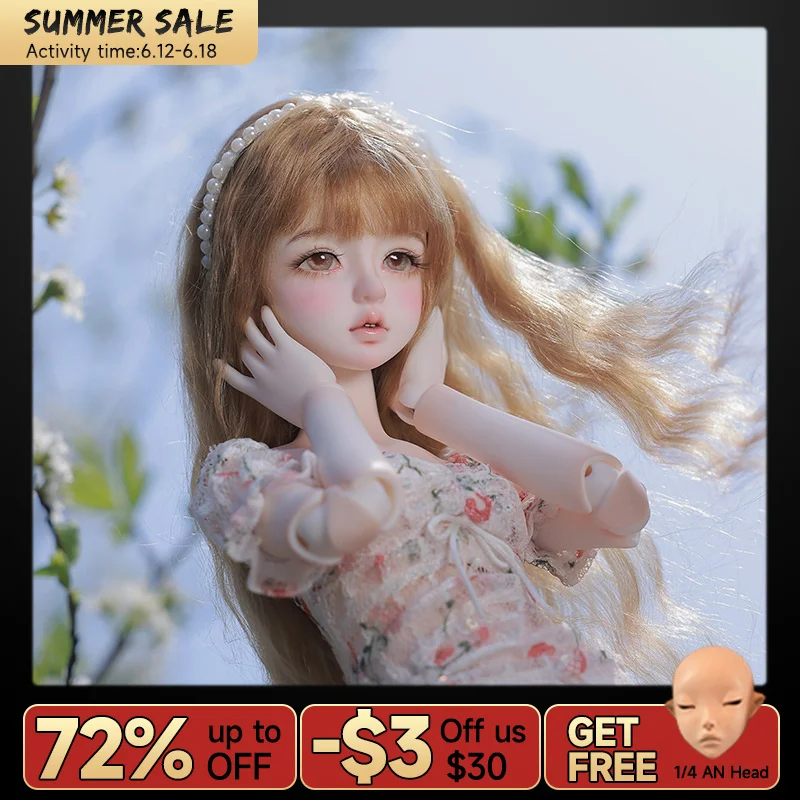 Pearl Bjd Doll 1/4 Floral Dress With Pearl Shoes Spring Meat Toot Toot ...