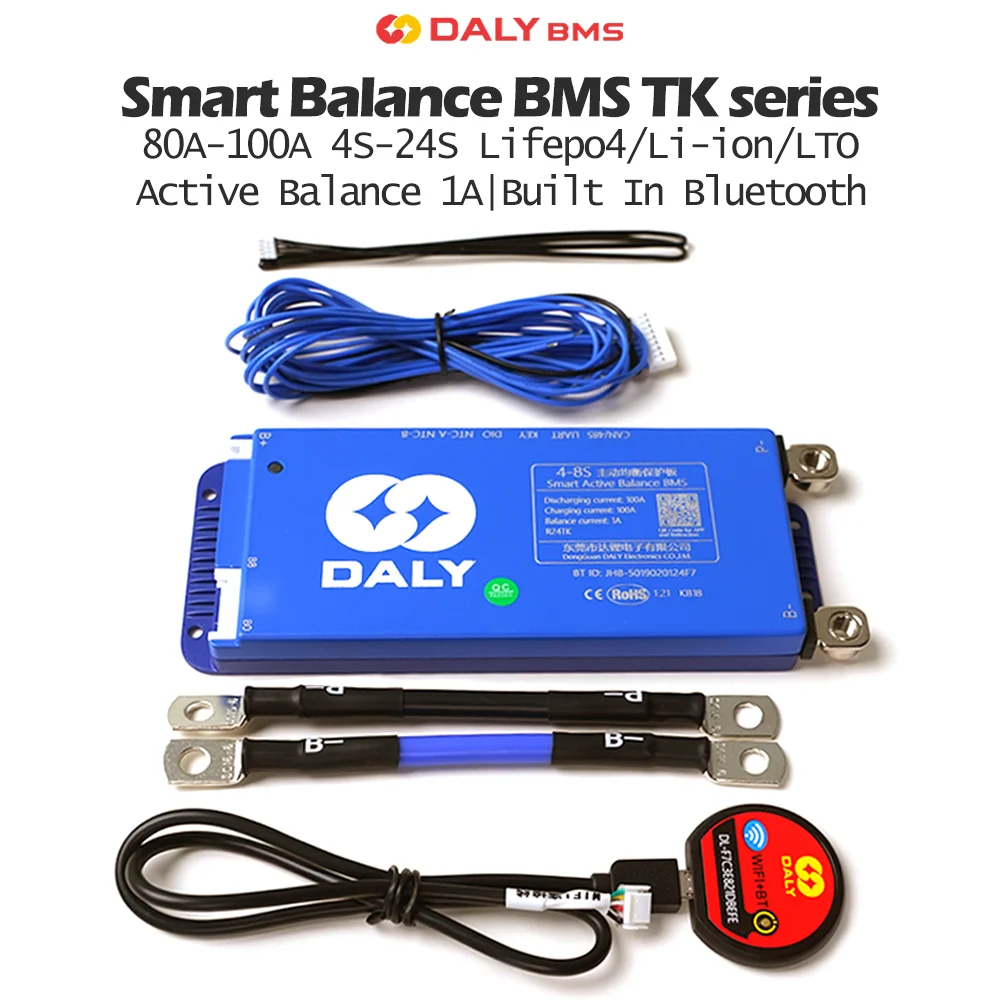 Daly Smart BMS 4s 8s 12s 16s 20s 24s 80A 100A WIFI Built In Bluetooth ...