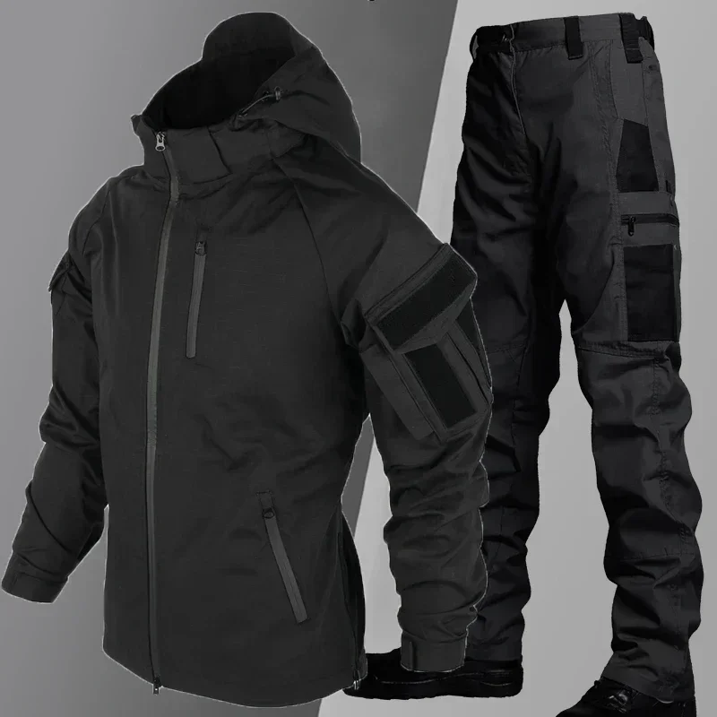 Tactical-Waterproof-Jacket-Sets-Men-Combat-Training-Suit-Outdoor-Soft ...
