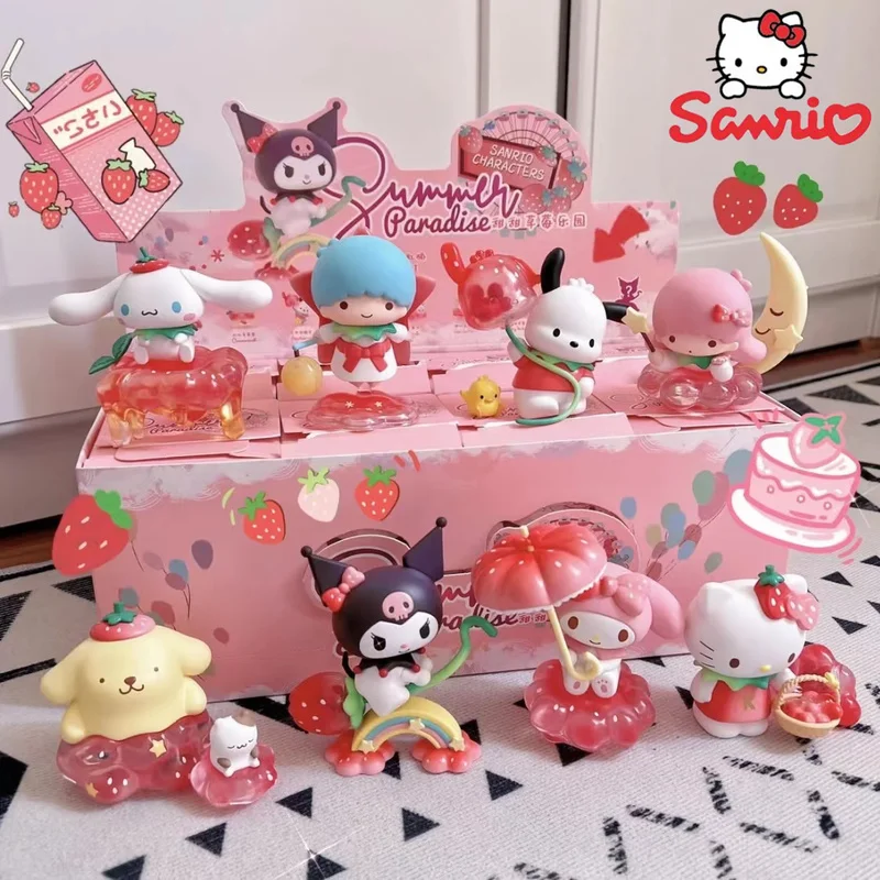 Sanrio Kawaii Hellokitty Cinnamoroll Figure Mysterious Box Melody ...