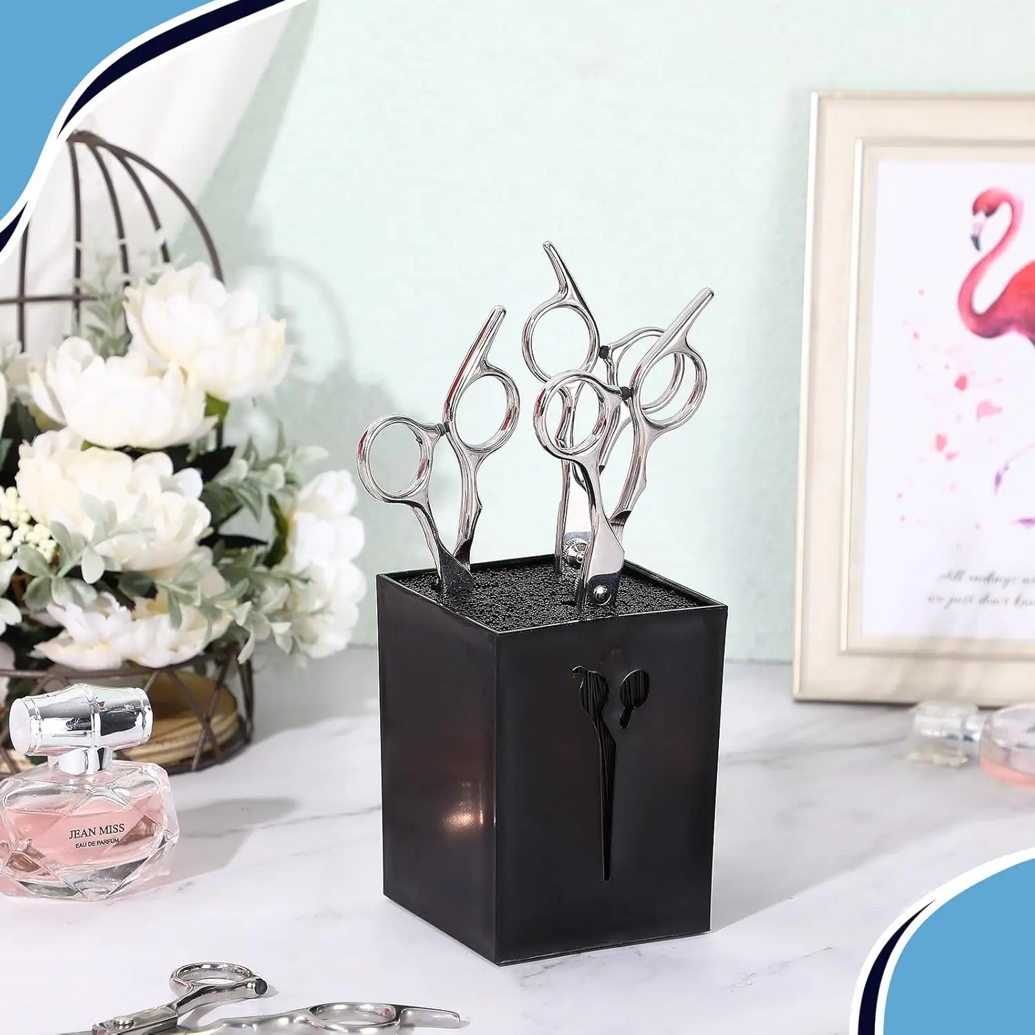 Salon Scissors Organizer Rack No Fixed Slot Storage Box For Hair ...