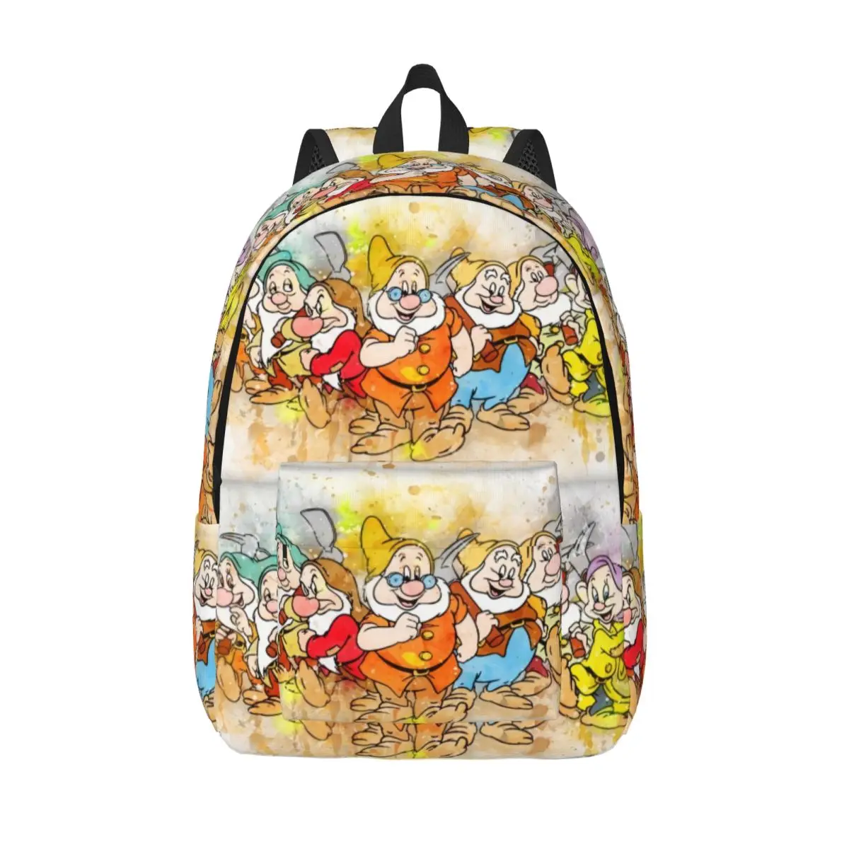 Custom Snow White And The Seven Dwarfs Canvas Backpacks for Women Men ...