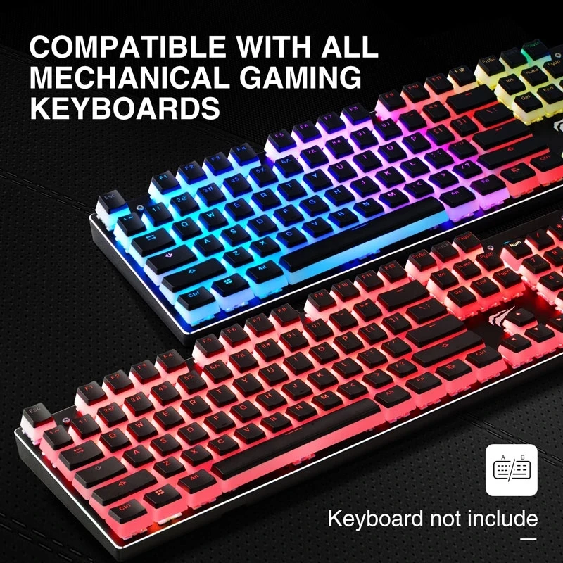 SteelSeries Prismcaps Universal Double Shot PBT Keycaps (US, 57% OFF