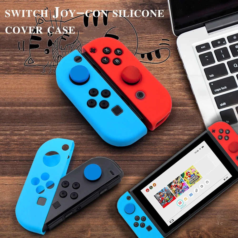 Handle-Silicone-Case-For-Switch-Joycon-Protective-Case-Covers-For ...