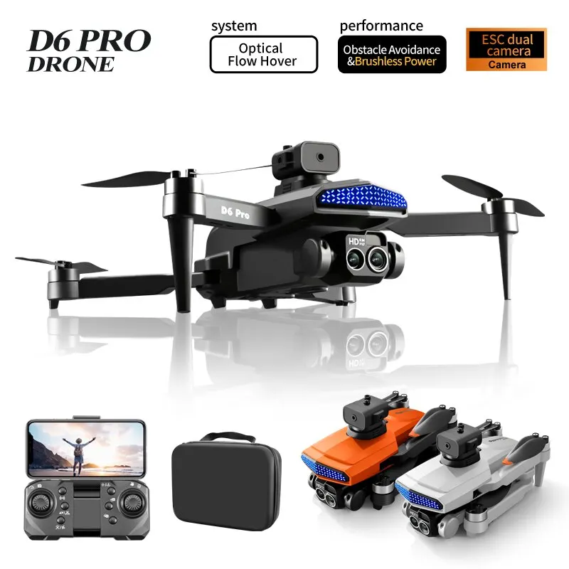 New-D6-Pro-Brushless-Drone-HD-Dual-ESC-Camera-540-Obstacle-Avoidance ...