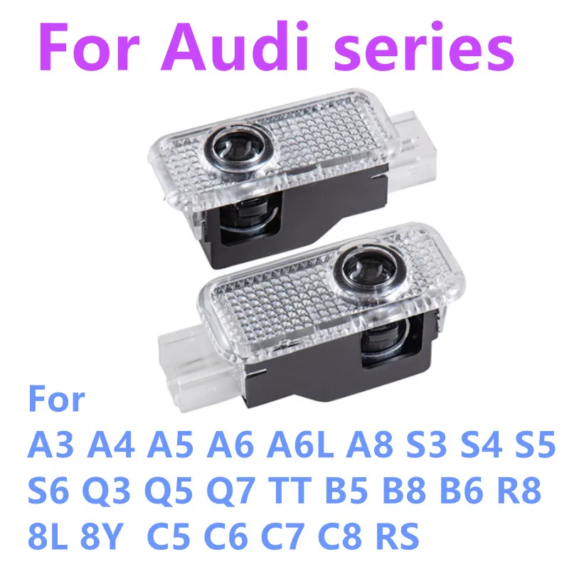 アウディシリーズのLED装飾ランプ,車のドアライト,ツールアクセサリー,q3,q5,q7,rs,a3,a8,a6,a5,b5,b8,b6,r8 ...
