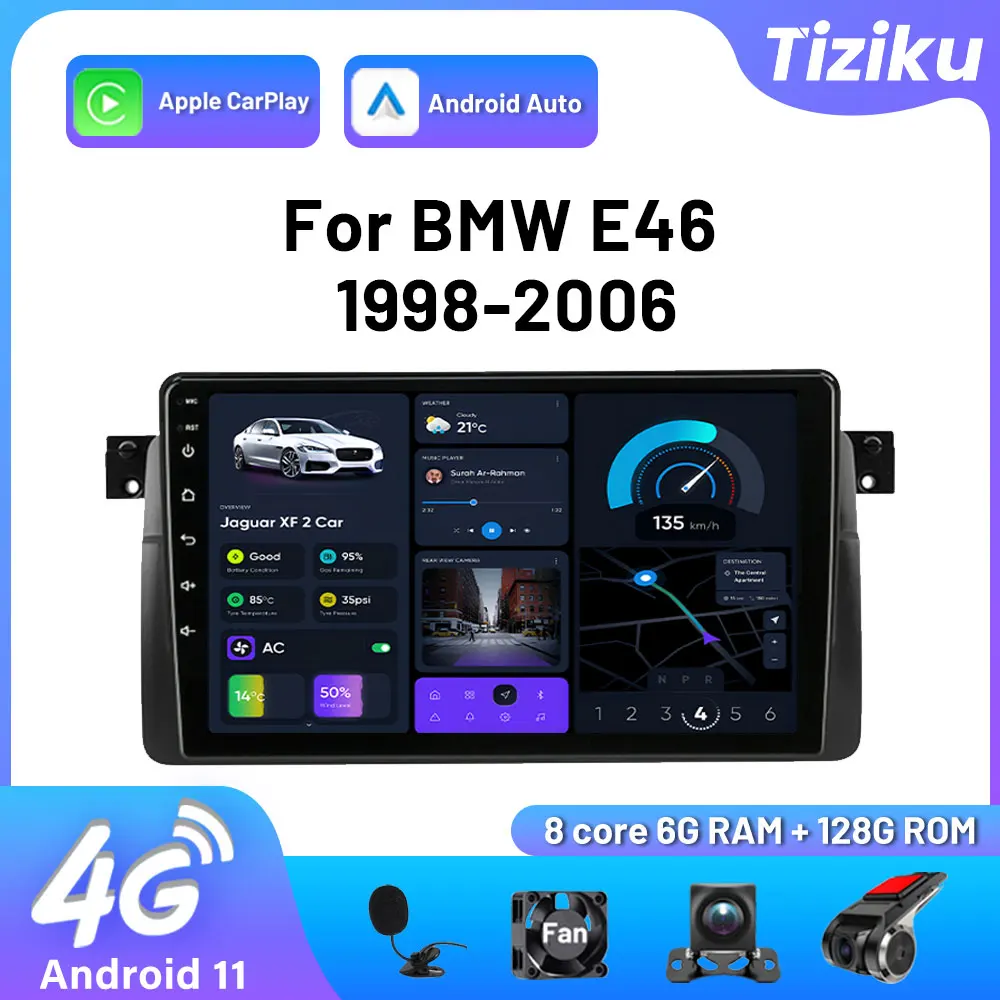 2-Din-Android-11-Car-Radio-for-BMW-E46-1998-2006-Multimedia-Video ...